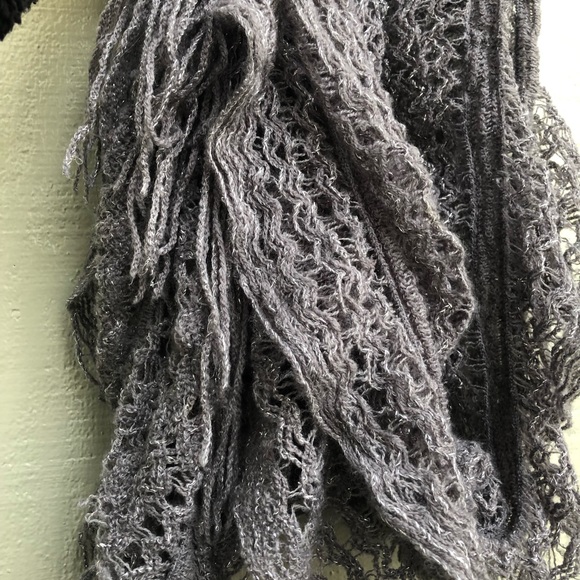 Accessories | Very Long Sparkly Gray Scarf | Poshmark